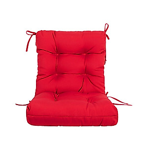 ARTPLAN All Weather Chair Outdoor Cushions Wicker Tufted Pillow with Back for Outdoor Furniture