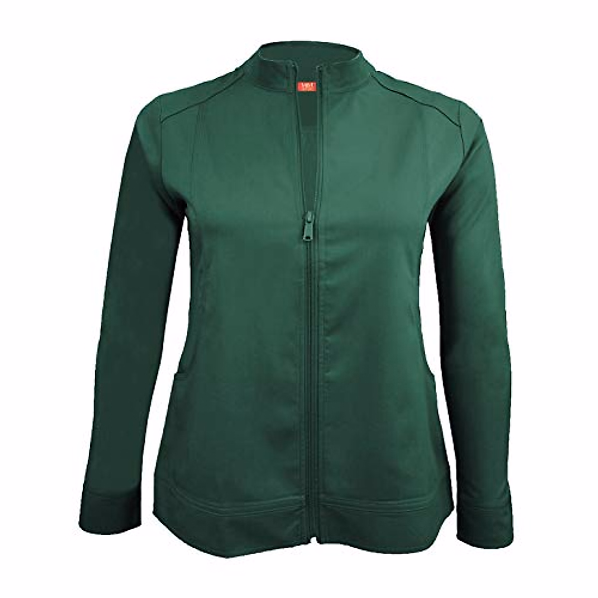 Natural Uniforms M&M Scrubs Women's Ultra Soft Front Zip Warm-Up Scrub Jacket (Medium, Hunter Green)