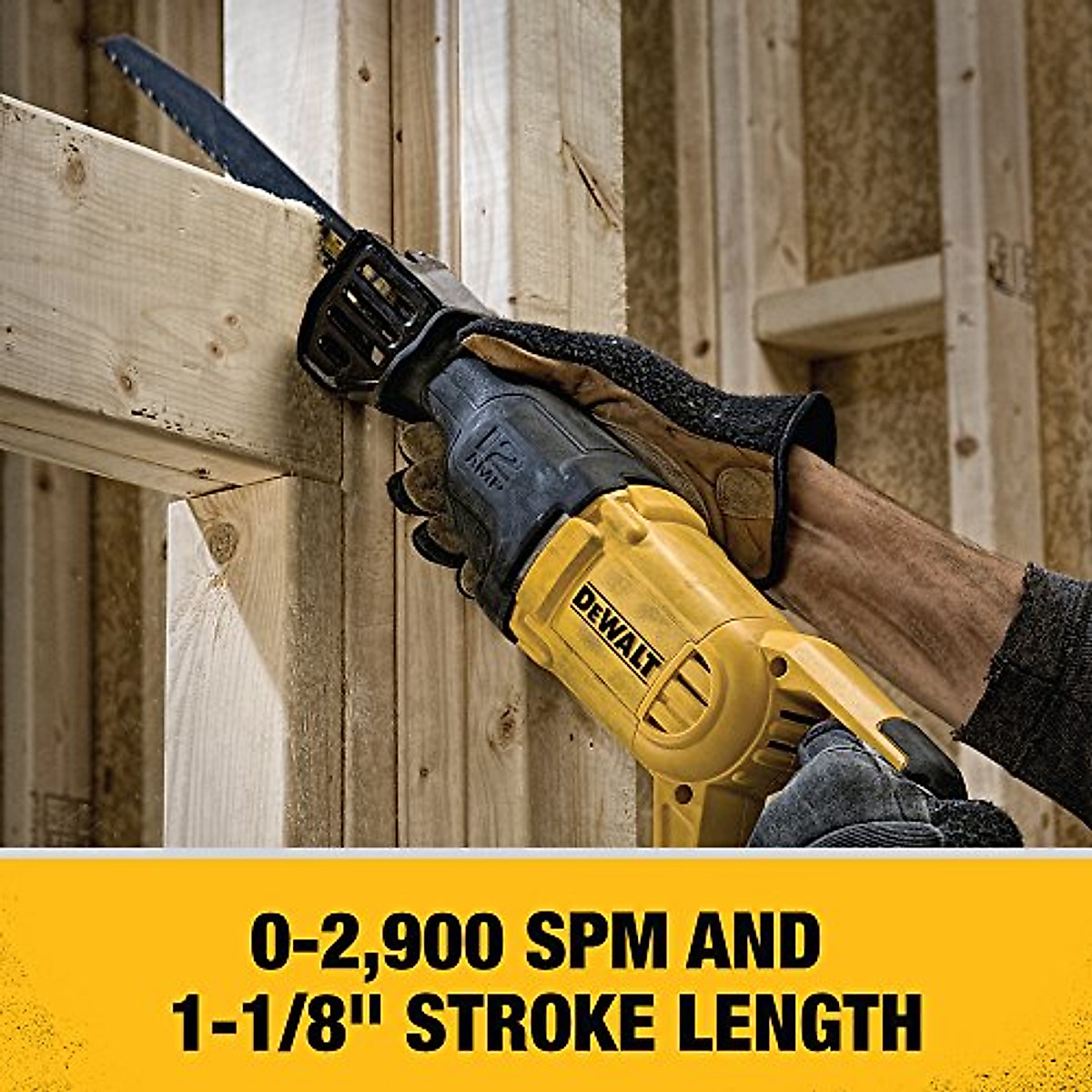DEWALT Reciprocating Saw, Corded, 12-Amp (DWE305)