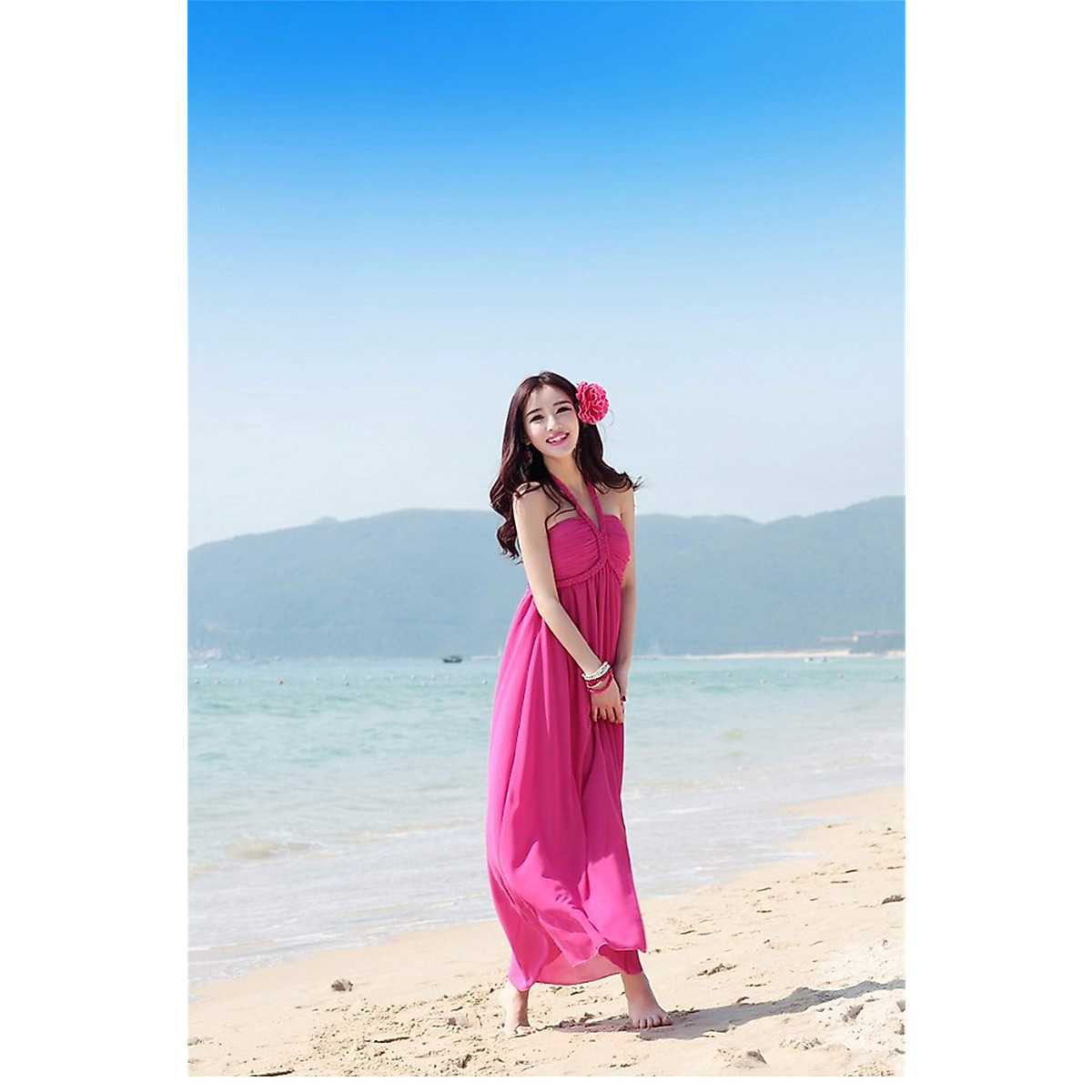 Hair Flower Clips Brooch Boutique Hair Accessories Bohemia Hairpins for Women Girls (Rose)