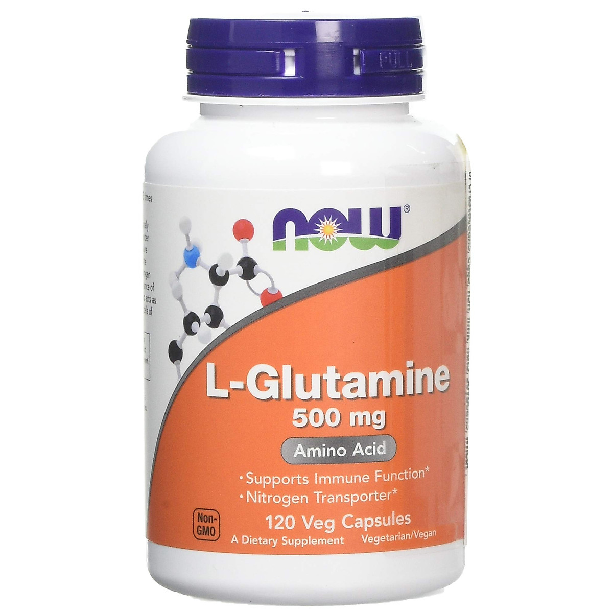 Now Foods Glutamine 500mg Capsules, 120 CT