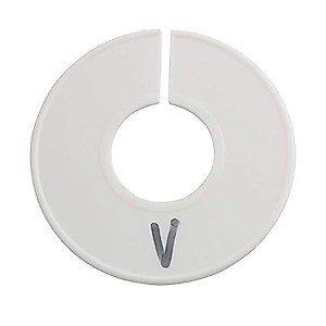 E-outstanding 20 Pcs White Round Clothing Size Closet Rack Dividers Hangers and 1 Bonus Marker Pen