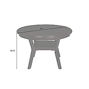 New Classic Furniture Gia 5-Piece Round Dining Set with 1 Dining Table and 4 Chairs, 47-Inch, Brown