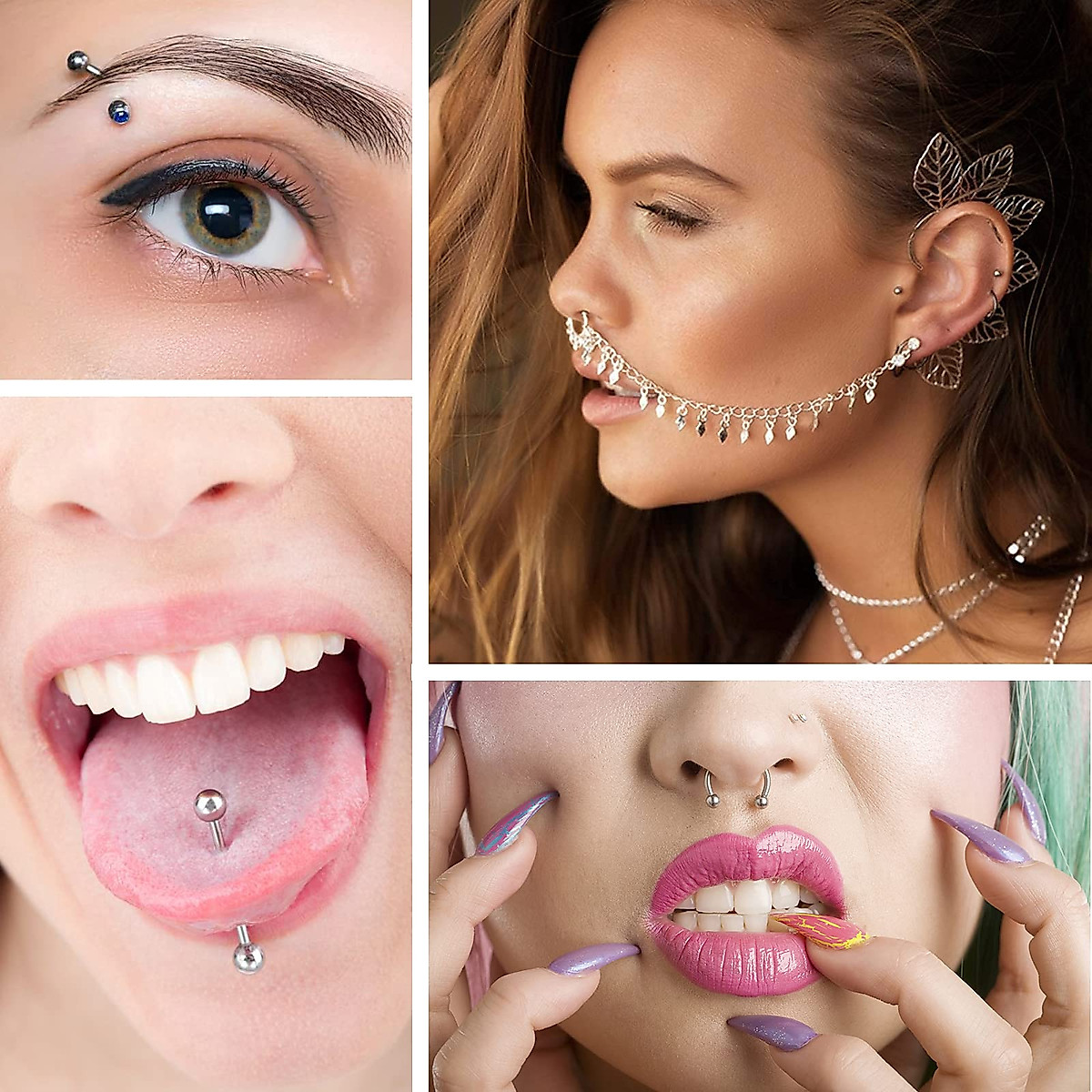 Gospire 30Pcs 14G Piercing Needles for Nose Ear Stainless Steel Needles Tattoo Supplies Disposable Body Piercing Needles Sterilized Surgical Steel (14G-30pcs)