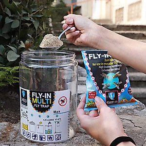 Shield Fly-in Reusable Fly Trap - Includes All Natural Bait for Fly Traps