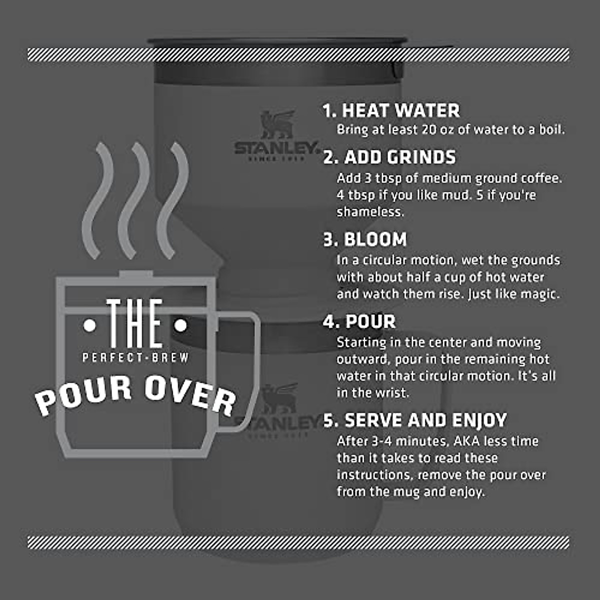 Stanley The Camp Pour Over Coffee Set, Polar, 1 set (20oz/12oz)