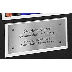 MVP Black or White Steph Stephen Curry Golden State Warriors Signed Autographed Photo Photograph Picture Frame Basketball Poster Gift (Black Mount)