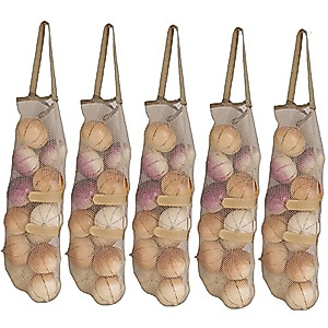 Hanging Mesh Bags Storage Potatoes Onion Garlic Net Bags Long and Large Net Produce Bags Fruit Veggies Green Pepper or Garbage Bag