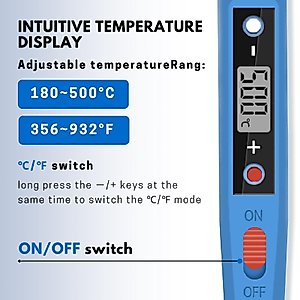 Wood Burning Kit, LED Display Wood burning Tool with Adjustable Temperature Switch Pyrography Pen for Adults Beginners