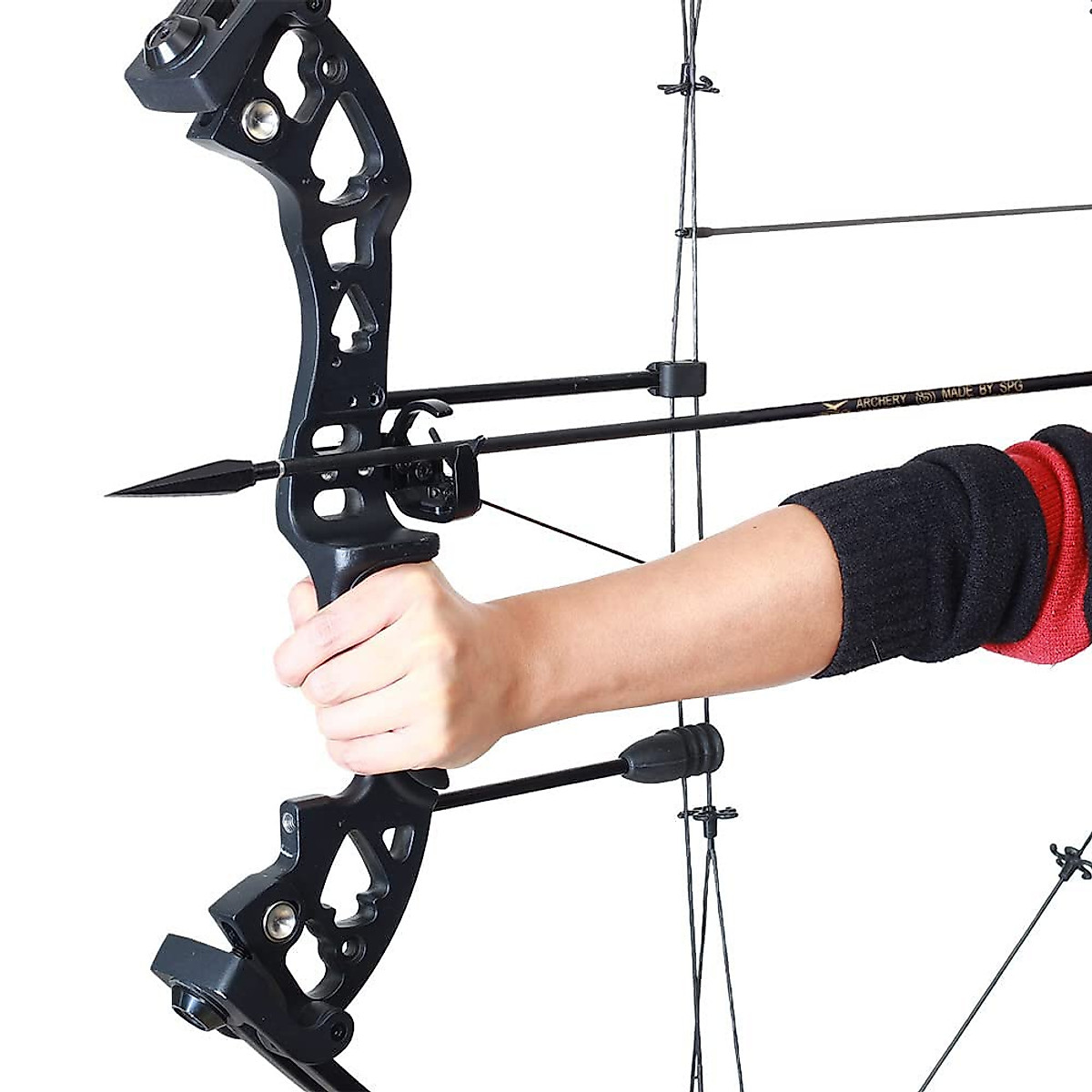 SOPOGER Archery 30inch Carbon Arrows 12 Pack and 6 Pack Hunting Broadhead Set Archery Arrow for Compound Bow & Recurve Bow Spine 500 Hunting Arrow with Removeable Tips Practice Target Shooting (Red)