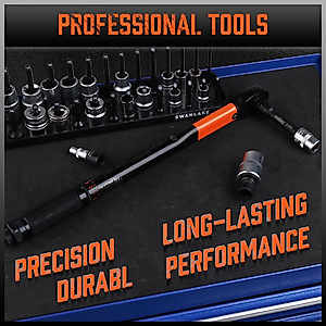 HORUSDY 3/8-Inch Drive Click Torque Wrench, 10-80 Ft-Lb, Quick Release Ratchets, Black