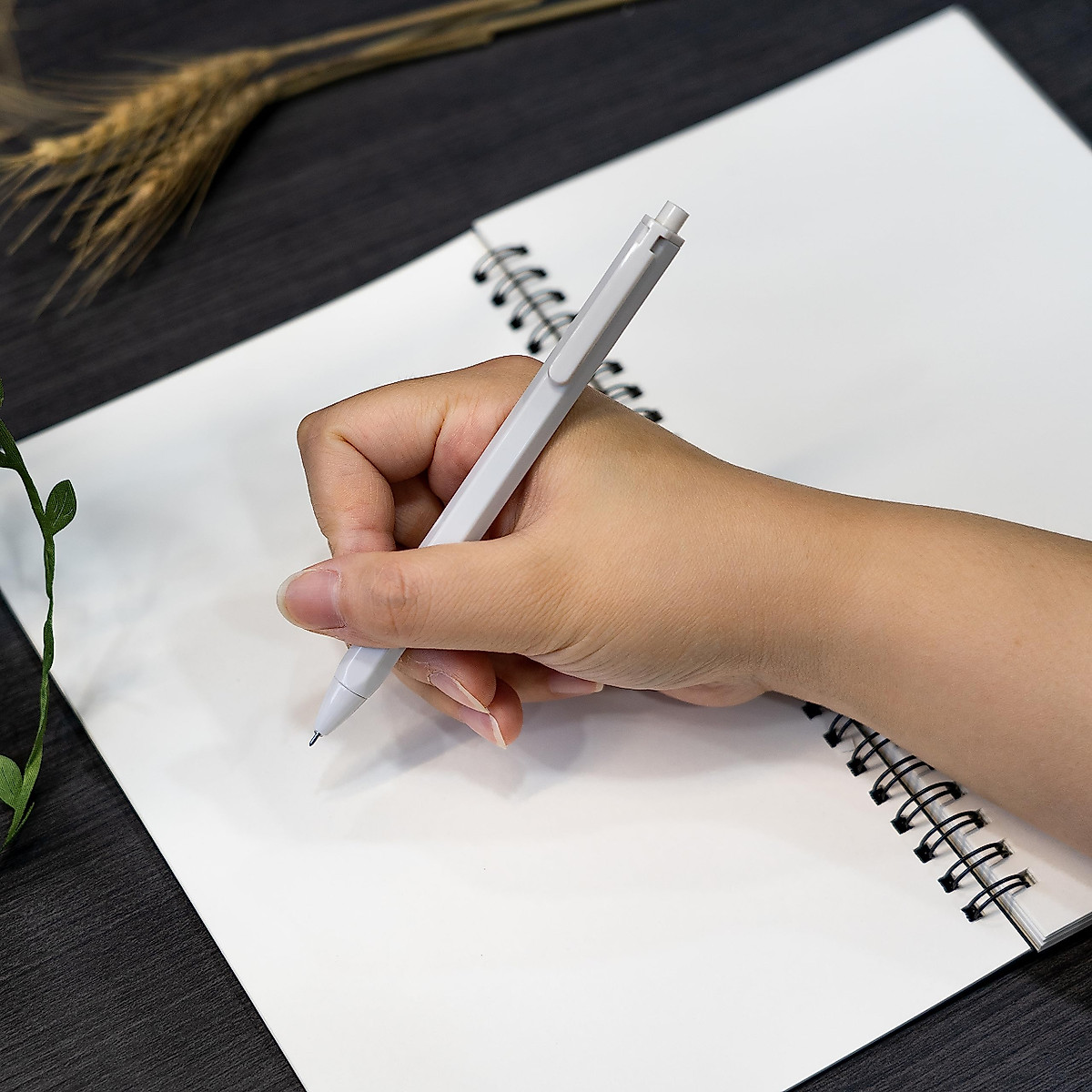 DSTELIN 10 inch x 7.5 inch, 100GSM, Blank Spiral Notebook, 2-Pack, Soft Cover, Sketch book, 120 Pages / 60 Sheets, (Black)