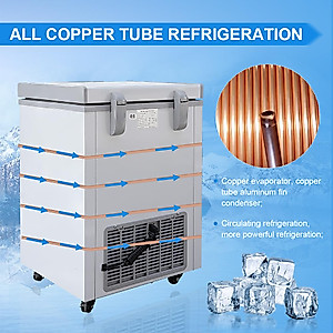 HNZXIB -86° Ultra Low Temperature Freezer Lab 28L,Lab Freezer for Laboratory Sample Storage,Ultra Low Temp Freezer,Ultra Low Temperature Freezer Lab Freezers Low Temperature Freezer Lab Refrigerators
