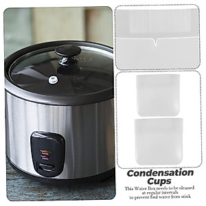 COLLBATH 10pcs Rice Cooker Water Box Condensation Water Universal Condensation Collectors Condensation Collector Rice Cooker Cup Rice Cooker Condensation Boxes White Pp