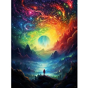 Bimkole 5D Diamond Painting Kits, Full Drill DIY Rhinestone Embroidery Set Paint with Diamonds Art by Number Kits Cross Stitch Home Wall Craft Decoration (12x16 inch)#b1662
