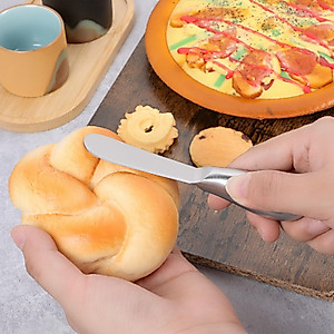 2 Pieces Butter Spreader Knives, Stainless Steel Butter Knife, Multipurpose Cheese Spreader Knives, Cheese Knives Butter Knife Spreader for Cheese Cold Butter Jam Pastry making Charcuterie Utensils