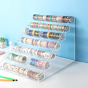 Vowcarol 7 Layers Washi Tape Organizer, Washi Tape Storage Racks