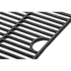 SafBbcue 17" Cast Iron Grates and Heat Plates Burners for Nexgrill 720-0830H, 720-0670A, 720-0783E, 720-0888N, Kenmore 41516106210 415.16106210 Gas Grill