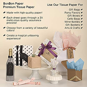 BonBon Paper Unicorn Rainbow Tissue Paper | 36 Sheets of Premium Unicorn Rainbow Tissue Paper for Gift Wrapping and Gift Bags | Beautiful White Bundle with Rainbow Glitter Accent | Size 20”x30”