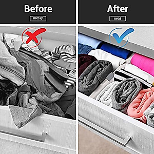 COSICS 6Packs 15-21 Inch Expandable Drawer Organizers with Snap, Plastic Adjustable Drawers Dividers for Clothing, Kitchen Utensils, Dresser Separators for Bedroom, Bathroom, Office, Book Shelf
