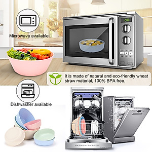 DYB DONGYONGBAO Unbreakable Plastic Cereal Bowl 60 oz And 20 oz, Wheat Straw Bowl Set of 8, Microwave And Dishwasher Safe for Cereals, Salads, Soups, Snacks. Great for Adults And Kids.…