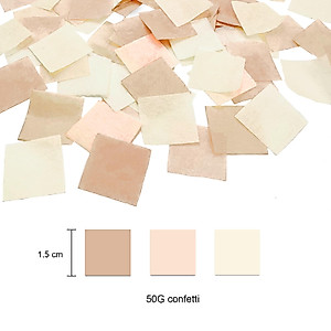 NICROHOME Boho Bridal Shower Decorations, Rustic Neutral Creamy White Tissue Paper Pom Poms Tassel, Dots Paper Garland Decorations Packages for Wedding Baby Shower Birthday Party Table Decorations