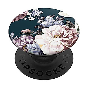Purple Pink Floral Pattern Phone Popper PopSockets Swappable PopGrip