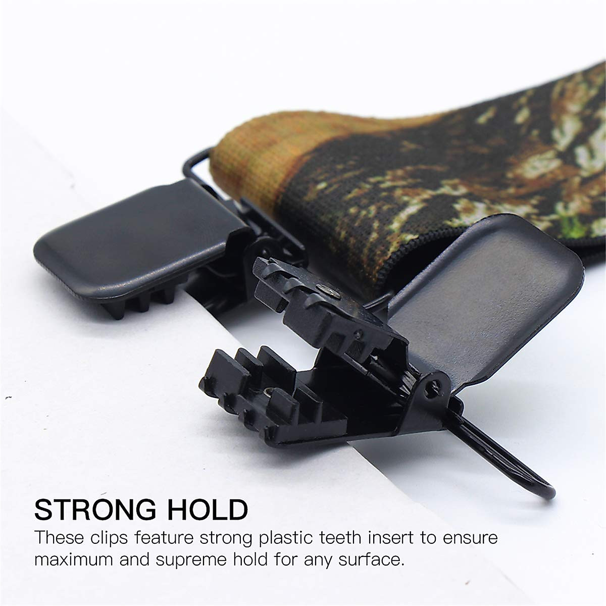 REFINEMMEE Camo Suspenders for Men & Women Tactical Style 2" Wide Big & Tall Elastic Adjuastable Clips on X Shape Heavy Duty (Camouflage W 4 clips)