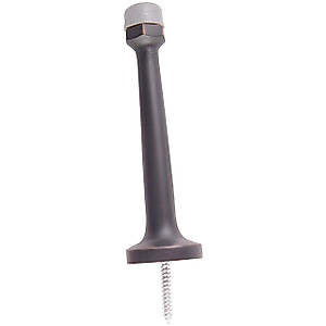 Emtek 2231 4" Length Solid Brass Baseboard Door Stop With Screw, Oil Rubbed Bronze