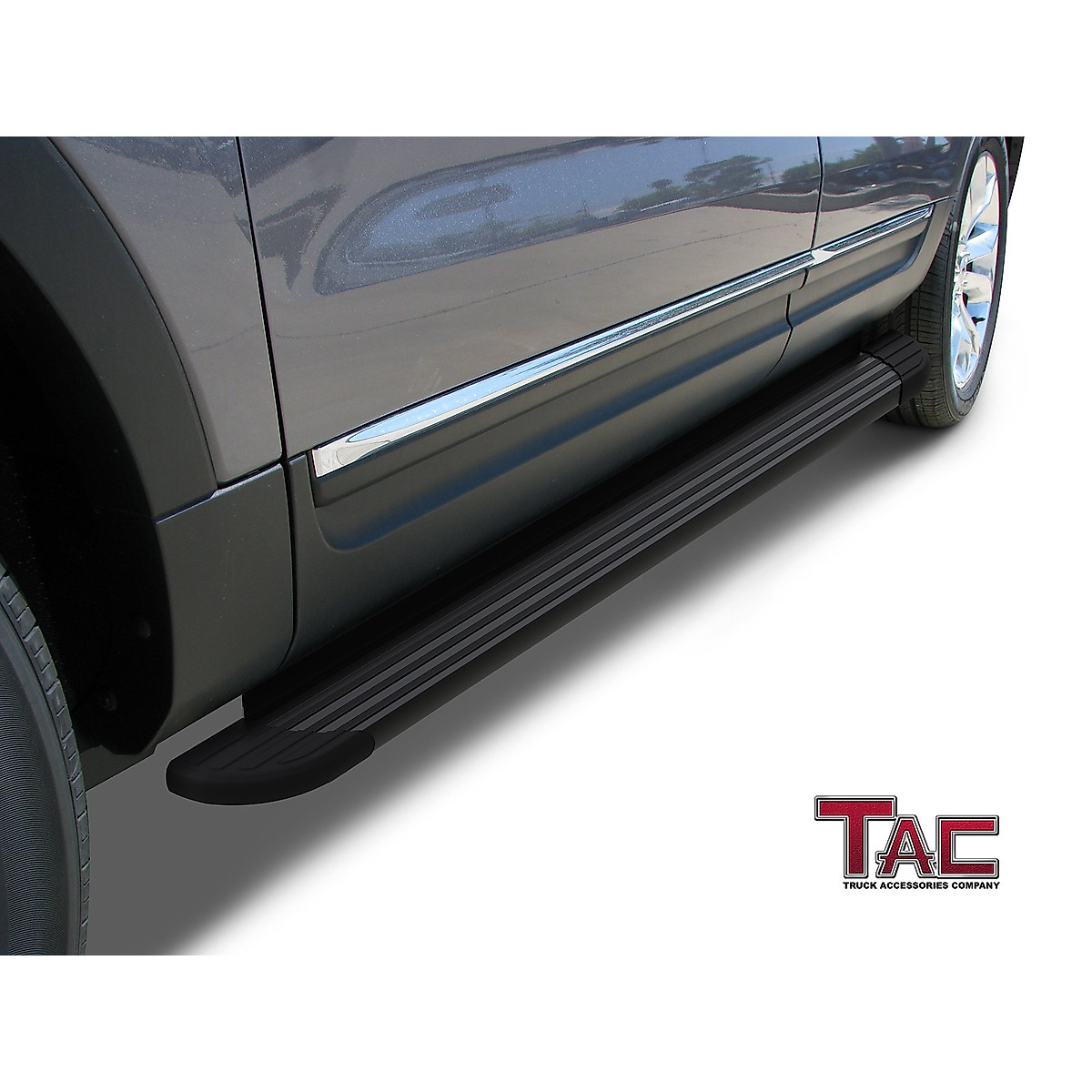 TAC Running Boards Fit 2011-2019 Ford Explorer Value Aluminum SUV Black Side Steps Nerf Bars Step Rails Running Boards Off Road Automotive Exterior Accessories (2 Pieces Running Boards)