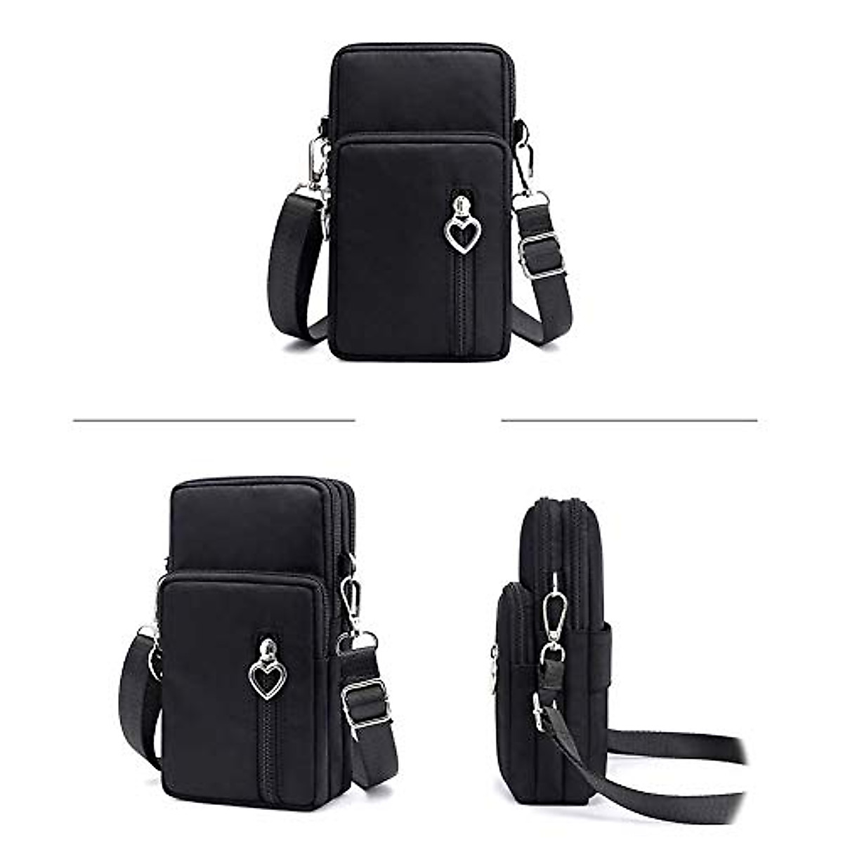 MINTEGRA Crossbody Phone Purse Nylon Shoulder Pouch Walking Wallet Wristlet Sport Armband