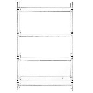 MyGift Clear Acrylic Shelves, Wall Mounted 4 Tier Floating Display Rack, Transparent Hanging Collectible and Figurine Storage Shelves