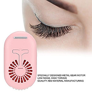 FILFEEL Eyelash Fan for Lash Extensions Small Portable Fan Mini USB Fan Rechargeable Air Conditioning Cooling Fan Eyelashes Extension Glue Dry Blower with Mirror(Pink)