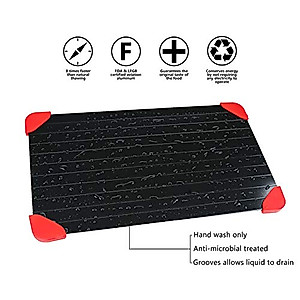 PENGUIN FAMILY Thawing Plate for Frozen Foods Aviation Aluminum Safe Material Thaw Faster No Electricity No Chemicals No Microwave Non-Stick Defrosting Tray