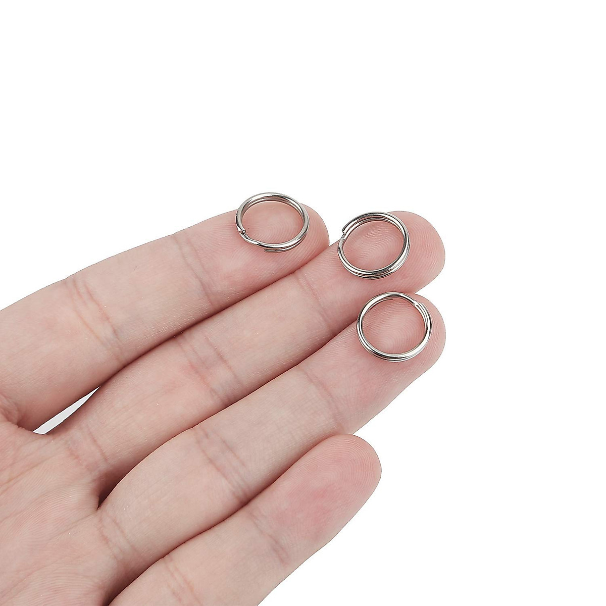 Pawfly 100 Pack 1/2 Inch Mini Split Jump Ring with Double Loops Small Metal Rings Connectors for Jewelry Necklaces Bracelets Earrings Crafts Ornaments and DIY Arts
