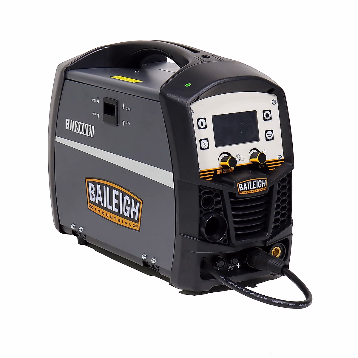 Baileigh 120/230V 200A Inverter LCD Multi-Process Welder, Foot Pedal, Stick, Tig, Mig w/Spool Gun & Torches