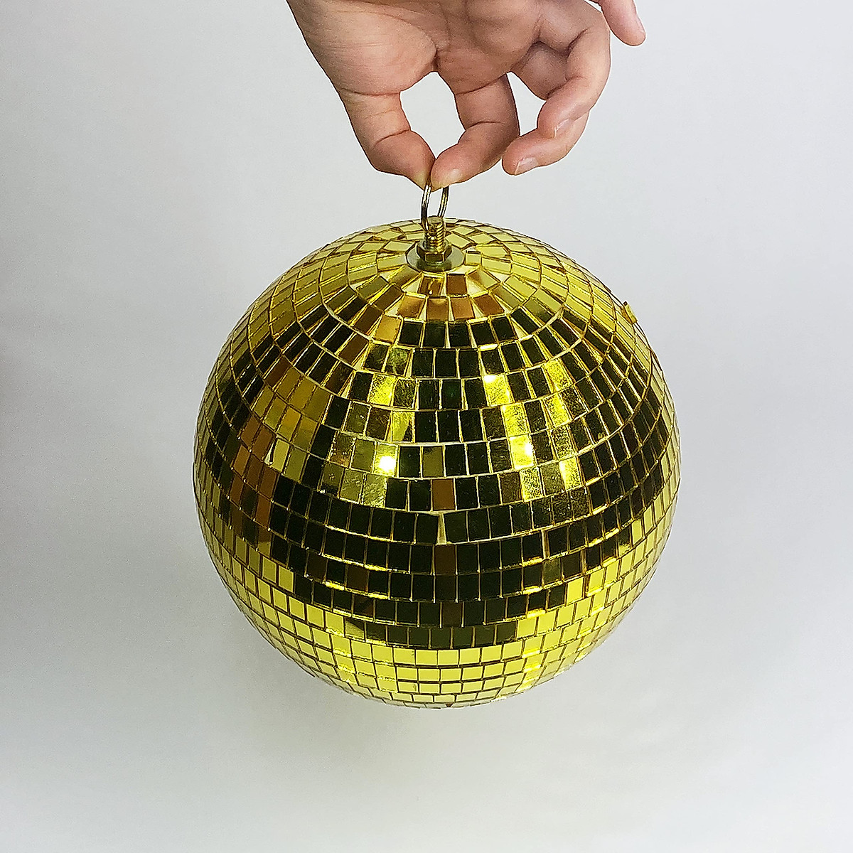 8" Mirror Disco Ball - Cool and Fun Hanging Party Disco Ball for Big Party Decorations, Party Design、Decorate (8 inch, Gold)