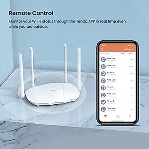 Tenda WiFi 6 AX3000 Smart WiFi Router, Dual Band Gigabit Wireless Internet Router, AX Router with 4 Gigabit Ports, OFDMA+MU-MIMO, Parental Control+Remote Control, Easy App Setup, IPV6&WPA3, RX9(White)