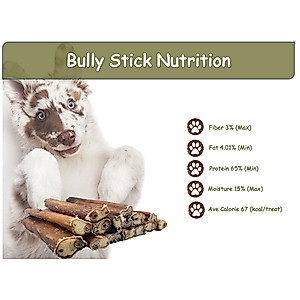 Top Dog Chews - 6" Bully Sticks - All Natural from Free Ranging Beef - 25 Pack