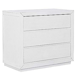 Evolur Maddox 3 Drawer Chest, Weathered White