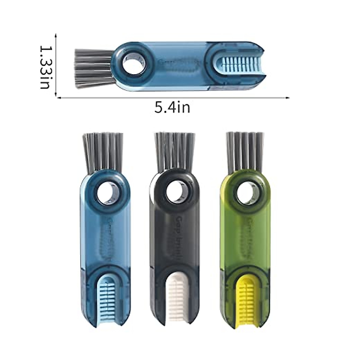 3 in 1 Cup Lid Gap Cleaning Brush Set, Multifunctional Insulation Bottle Cleaning Tools, Mutipurpose Tiny Silicone Cup Holder Cleaner, Home Kitchen Cleaning Tools (3Pcs)