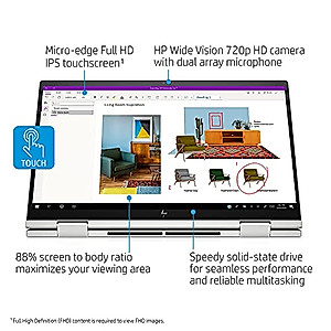 HP Newest Envy x360 Convert 15.6" FHD IPS Touchscreen Premium 2-in-1 Laptop, 11th Gen Intel Quad-Core i5-1135G7, 32GB RAM, 512GB PCIe SSD, Backlit Keyboard, Fingerprint, Windows 10 Pro + HDMI Cable