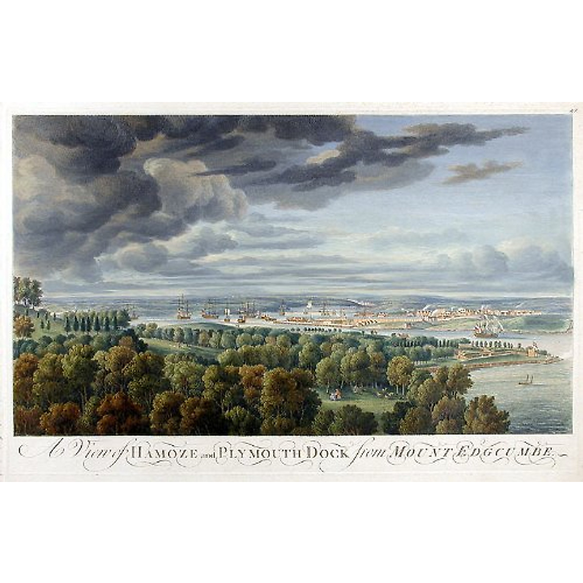 A View of Hamoze and Plymouth Dock from Mount Edgcumbe