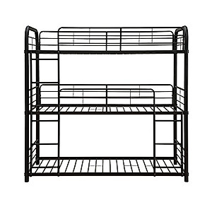 ACME Furniture Cairo Triple Bunk Bed, Twin, Sandy Black