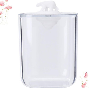 Cabilock Box Cotton Swab Makeup Ball Holder Cotton Pad Storage Cotton Pads Organizer Dispenser Swab Dispenser Container with Lid Cotton Pad Jar Clear Container Earth Tones Storage Rack