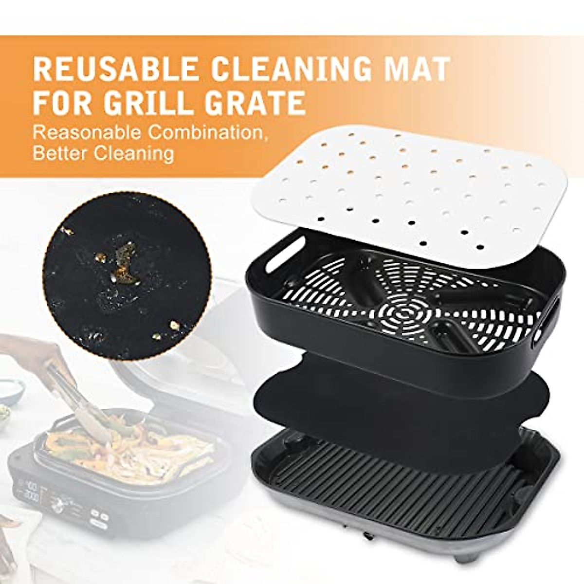 AIEVE Air Fryer Liners for XL Air Fryer, 100 Pcs Air Fryer Parchment Paper and 2 Pack Non-Stick Air Fryer Liner Compatible with Ninja IG601 & IG651 Grill and Air Fryer XL Air Fryer Oven