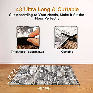 U'Artlines Abstract Collection Home Office Chair Mat for Hardwood Floor Anti-Slip Desk Chair Mat Non-Curve Floor Protectors for Rolling Chairs (Aahus, 36" X 48")