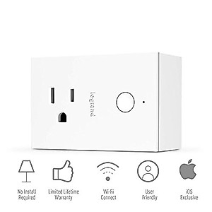 Legrand, Smart Plug, Smart Outlet, Apple Homekit, Quick Setup On iOS (iPhone or iPad), No Hub Required, HKRP10