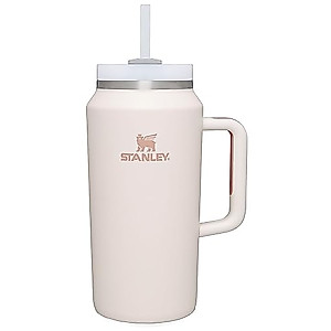 Stanley Quencher H2.0 FlowState Stainless Steel Vacuum Insulated Tumbler with Lid and Straw for Water, Iced Tea or Coffee, Smoothie and More, Rose Quartz, 64 oz