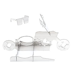 Hovico Portable Chicken Stand Beer American Motorcycle BBQ Stainless Steel Rack, Portable Beer Butt Chicken Stand, Beer Chicken Roaster, BBQ Chicken Rack for Outdoor Grills